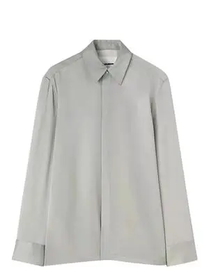 JIL SANDER Satin Shirt - Grey