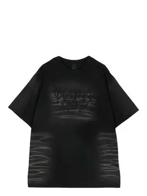 JUUN.J Embroidered-motif Cotton T-shirt - Grey