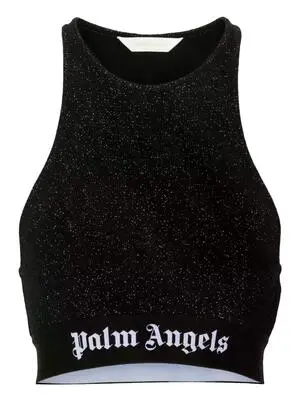 PALM ANGELS Lurex Crop Top