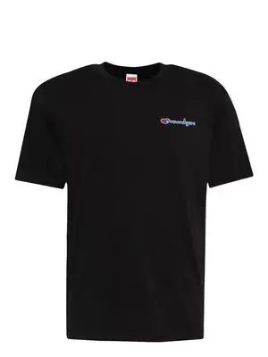GROUND ZERO Logo Print Cotton T-shirt - Black