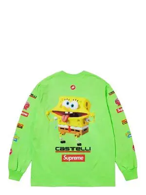 Supreme X Spongebob X Castelli Racing Long-sleeves T-shirt - Green