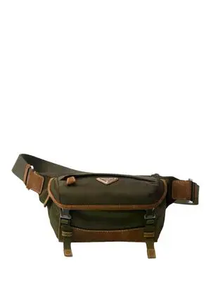 Prada Canvas Utility Shoulder Bag - Green