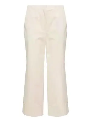 Theory Mid-rise Cropped Trousers - Neutrals