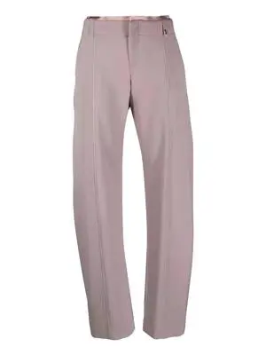 SSHEENA Layered-waistband Straight-leg Trousers - Purple