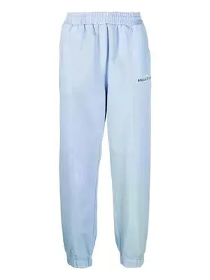 Helmut Lang Embroidered-logo Drawstring Trackpants - Blue
