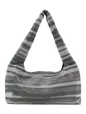 Kara Crystal-embellished Mesh Bag - Grey