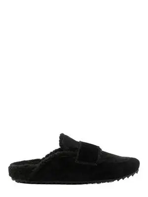 JAMES PERSE Suede Slippers - Black