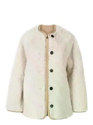 Goen.j Faux-shearling Oversized Jacket - Neutrals