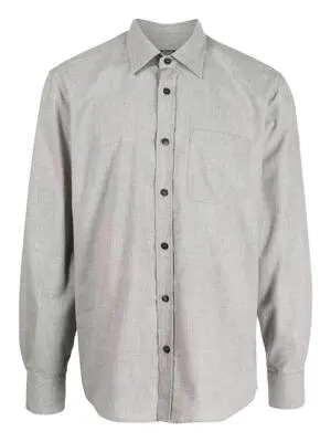 Peserico Long-sleeve Cotton Shirt - Grey