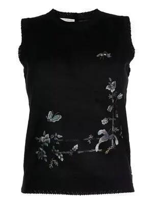 Shiatzy Chen Renascent Collection Floral-print Top - Black