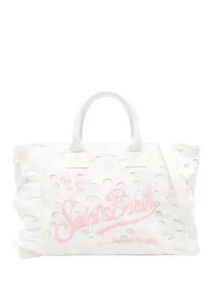 MC2 SAINT BARTH Vanity Volant Tote Bag - White