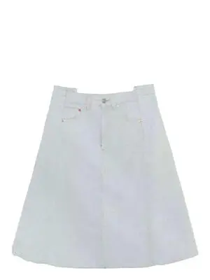 Victoria Beckham Denim Midi Skirt - Blue