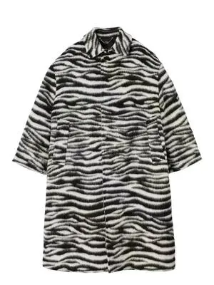 Marc Jacobs The Zebra Brushed Coat - Black