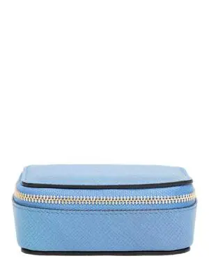 Smythson Leather Travel Pouch - Blue