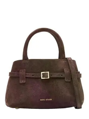 Manu Atelier Leather Tote Bag - Brown