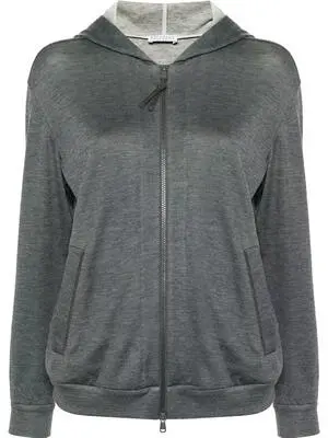 Brunello Cucinelli Monili-detail Hoodie - Grey
