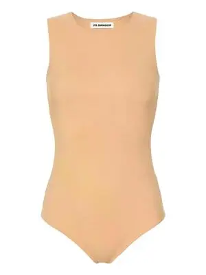 JIL SANDER Round-neck Sleeveless Bodysuit - Neutrals