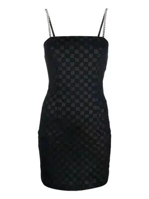 MISBHV Monogram Chain-link Strap Mini Dress - Black