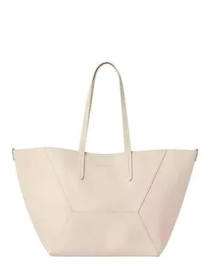 Brunello Cucinelli Leather Tote Bag - Neutrals