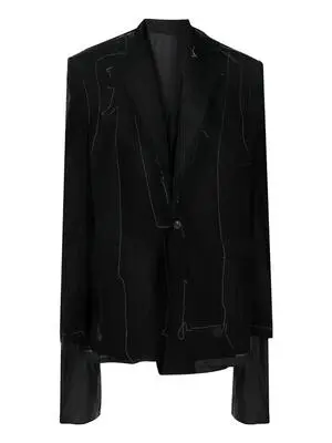 NICOLAS ANDREAS TARALIS Reversible Oversized Blazer - Black