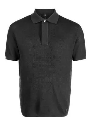 Dunhill Meshed Cotton Polo Shirt - Grey