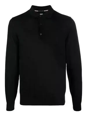 BOSS Long-sleeve Polo Shirt - Black