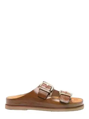 PEDRO MIRALLES Venice Buckle Sandals - Brown