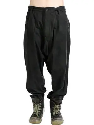 Yohji Yamamoto Drop Crotch Trousers - Black