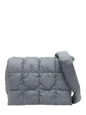 VEECOLLECTIVE Foldover Shoulder Bag With Removable Pouch - Grey