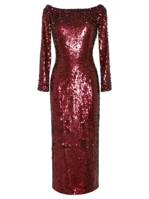 Jenny Packham Ballroom Blitz Sequin-embellished Dress - Red