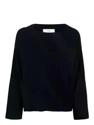 Pringle Of Scotland Wide-neck Ribbed-knit Jumper - Blue