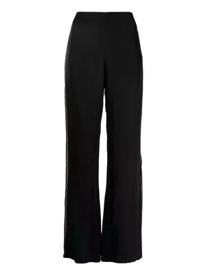 BARUNI Side-stripe Wide-leg Trousers - Black