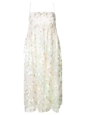 MACGRAW Blubell Organza Silk Dress - Yellow