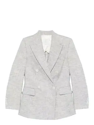 Eleventy Bouclé Double-breasted Blazer - Grey