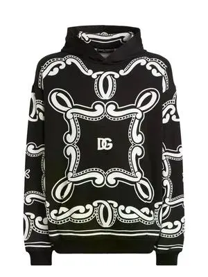 Dolce & Gabbana Bandana-print Hoodie - Black