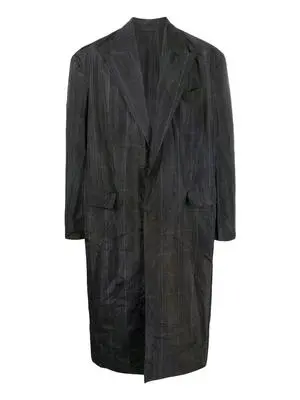 Balenciaga Prince Of Wales Check Trench Coat - Grey