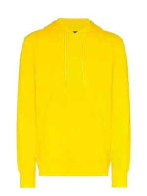 Y3 Logo-print Hoodie - Yellow