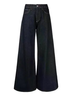 PHILIPP PLEIN Logo-Patch Wide-Leg Jeans