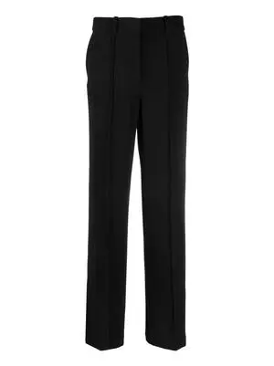 Calvin Klein High-waisted Straight-leg Trousers - Black