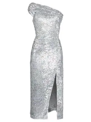 Simkhai Zay Hammered Sequin-embellished Dress - Silver