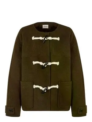 STUDIO TOMBOY Toggle-fastening Round-neck Jacket - Brown