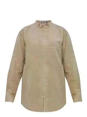 Issey Miyake Paper-esque U Button-up Shirt - Neutrals
