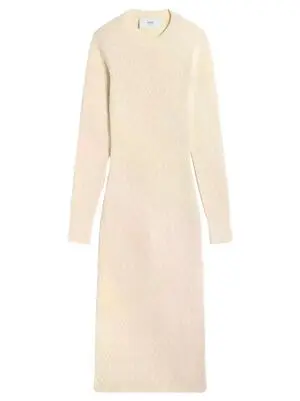 AMI Paris De Coeur Midi Dress - Neutrals