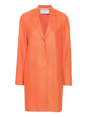 Harris Wharf London Cocoon Wool Coat - Orange