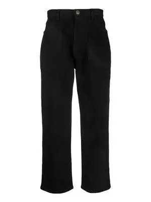 Woolrich Logo-patch Straight-leg Jeans - Black