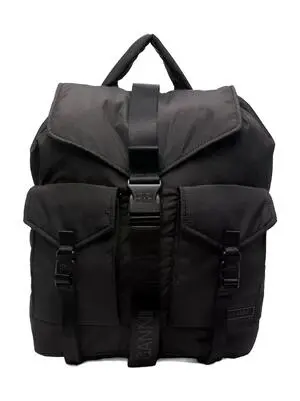 GANNI Tech Multi-pocket Backpack - Black