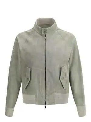 SALVATORE SANTORO Suede Bomber Jacket - Grey