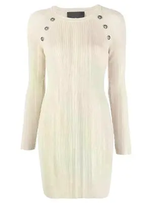 John Richmond Button-embellished Detail Dress - Neutrals