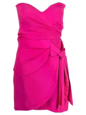 Federica Tosi Ruched Knotted Mini Dress - Pink