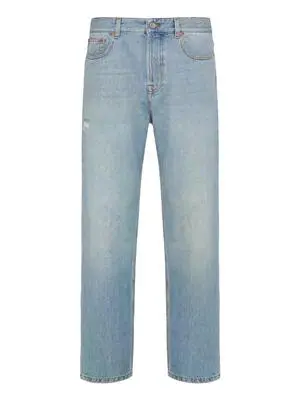 Valentino Garavani Vlogo Signature Straight Leg Jeans - Blue